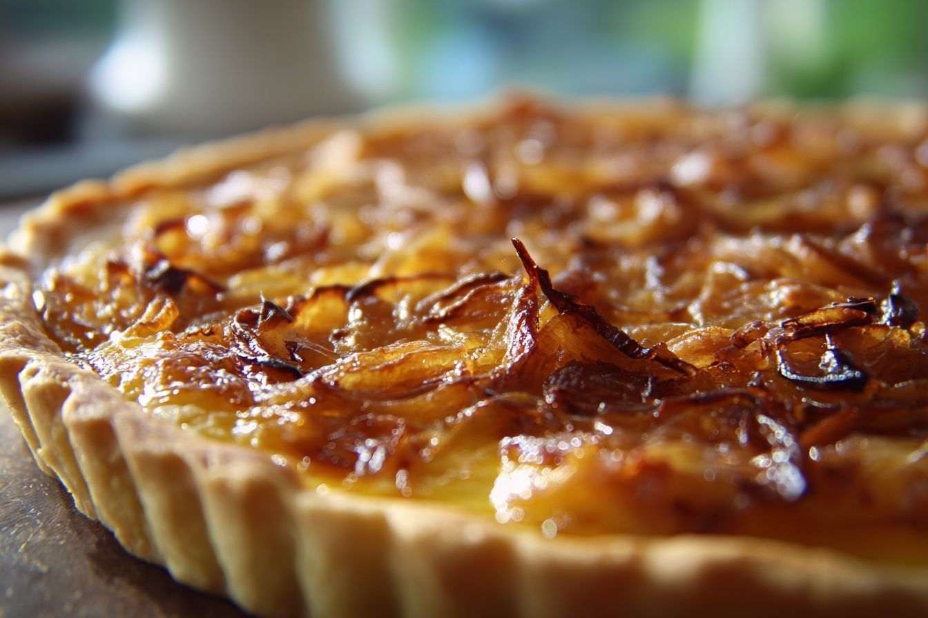 La tarte aux oignons caramélisés, un délice traditionnel à savourer ...